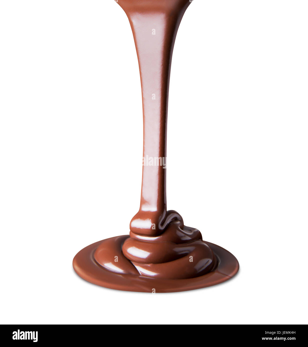 melting chocolate on white background Stock Photo - Alamy