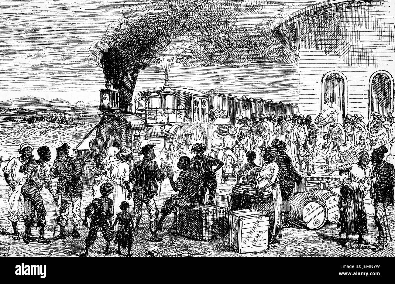 Passengers train 19th century hi-res stock photography and images - Alamy