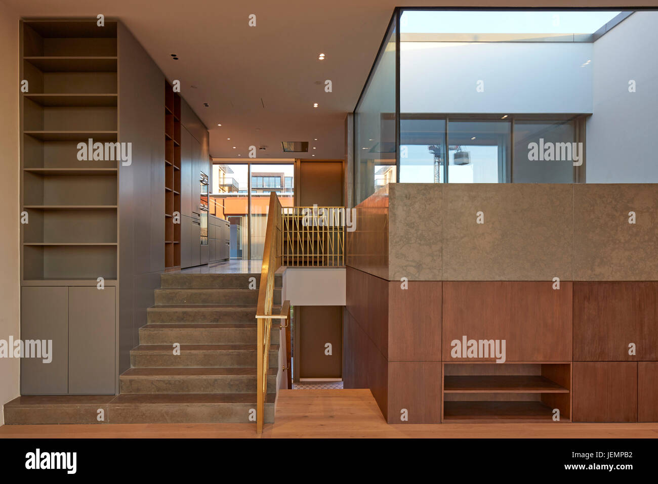 Main living area with recessed roof garden. Kings Cross Tapestry ...