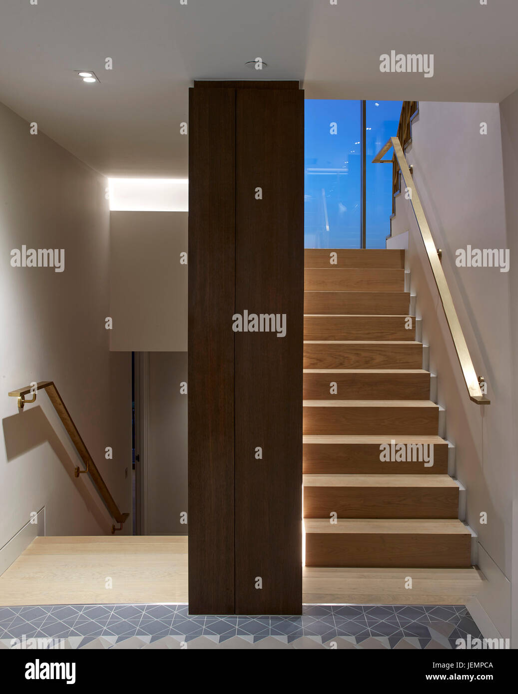 Entrance staircase view. Kings Cross Tapestry, London, United Kingdom ...