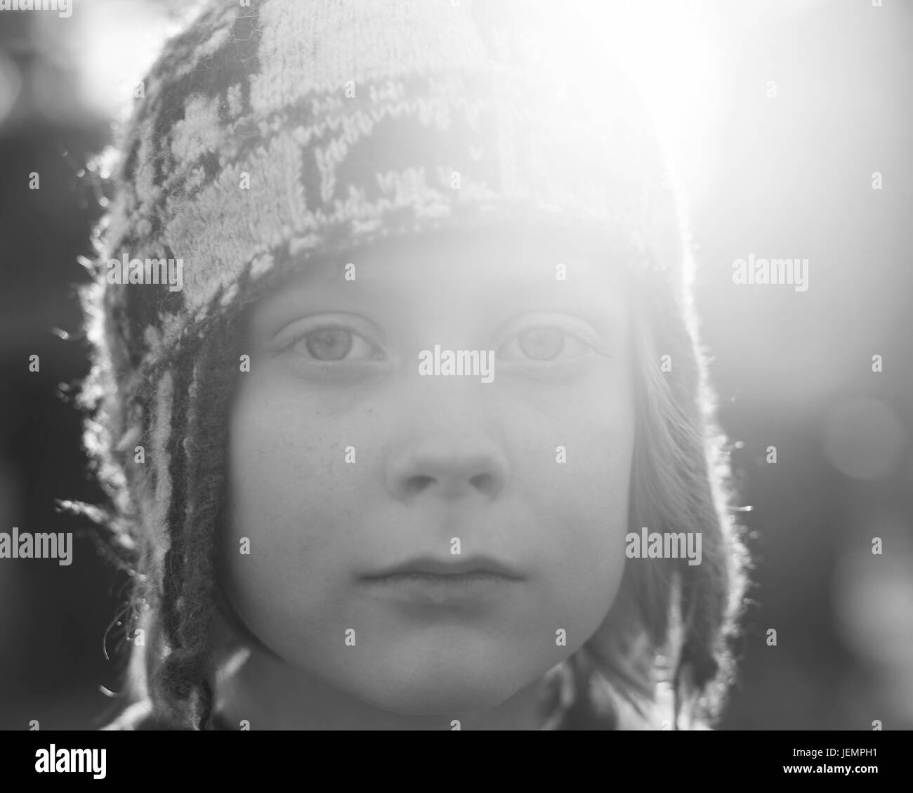 Serious boy portrait Black and White Stock Photos & Images - Alamy