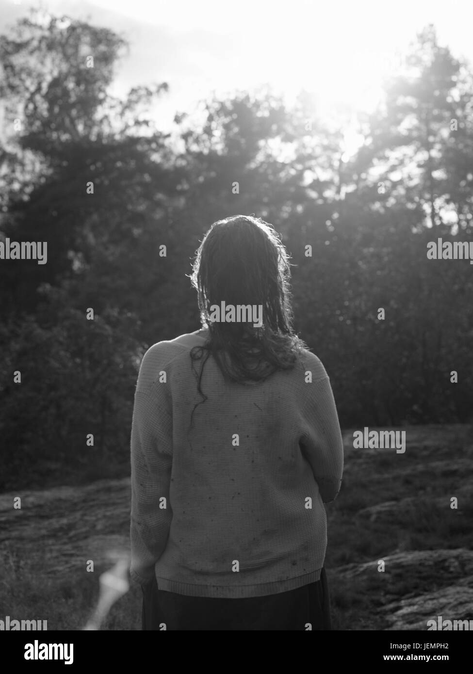 Rear view of woman Stock Photo - Alamy