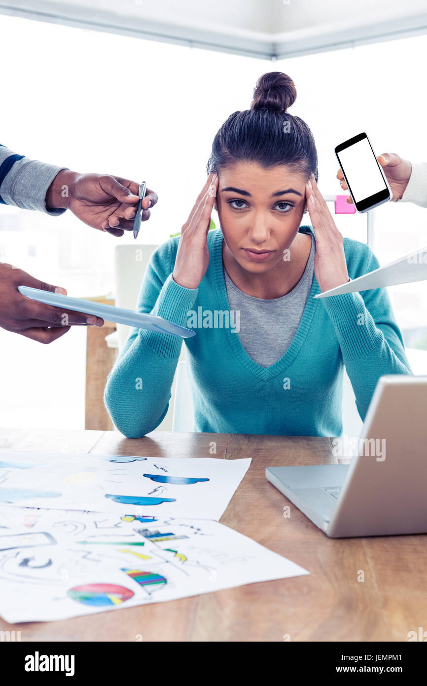 Portrait of frustrated businesswoman Stock Photo - Alamy