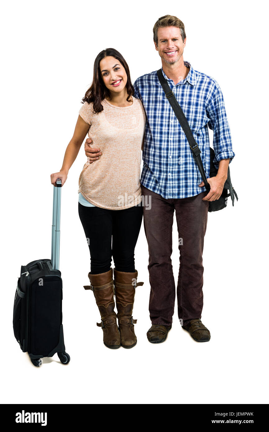 Couple luggage trolley hi-res stock photography and images - Alamy