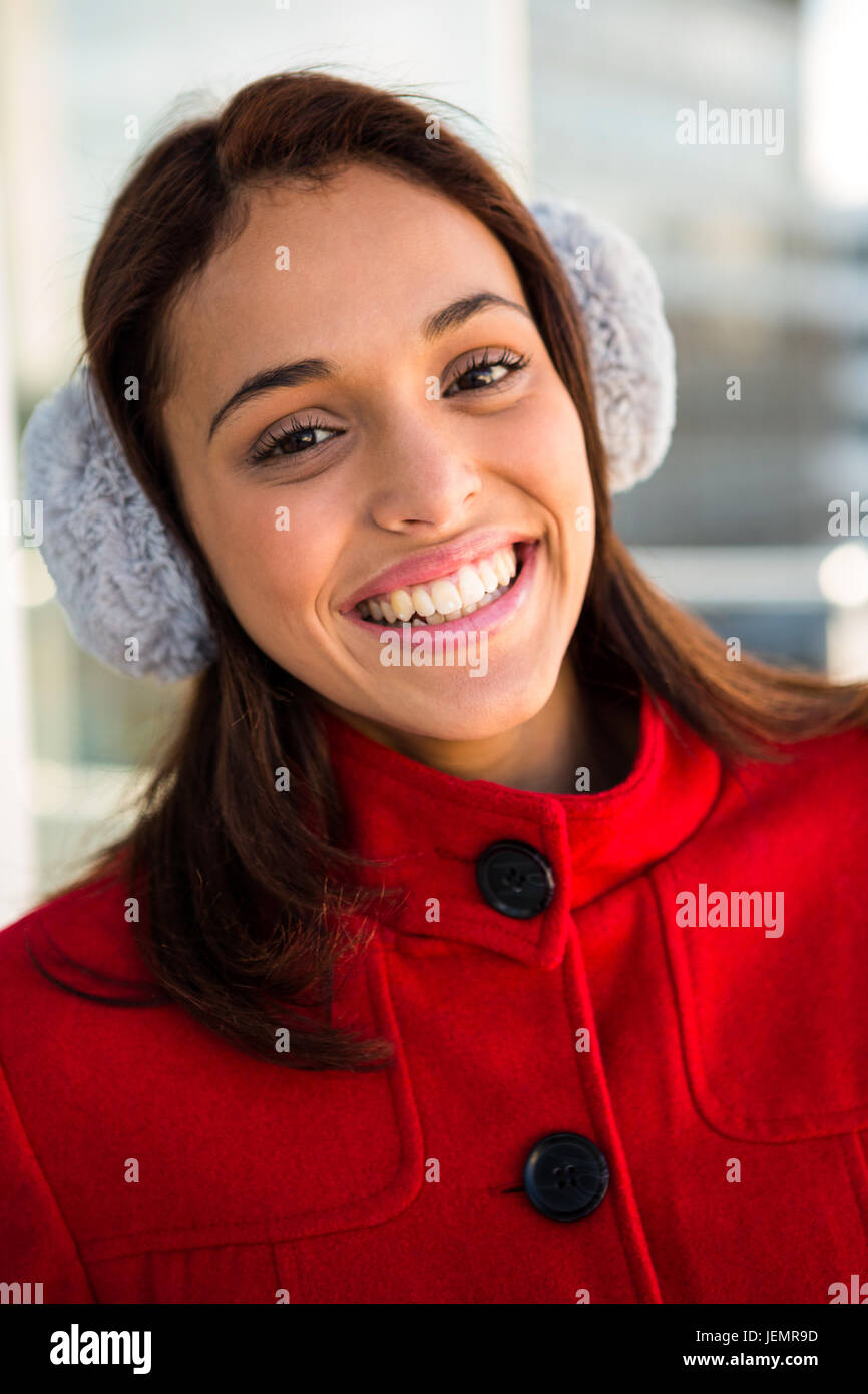 Smiling women in the cold Stock Photo - Alamy