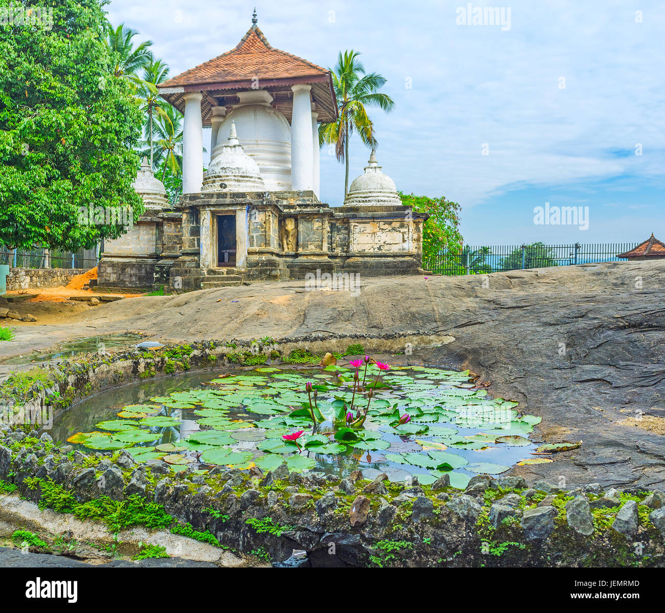 The view on the ancient Vijayantha Prasada shrine of Gadaladeniya ...