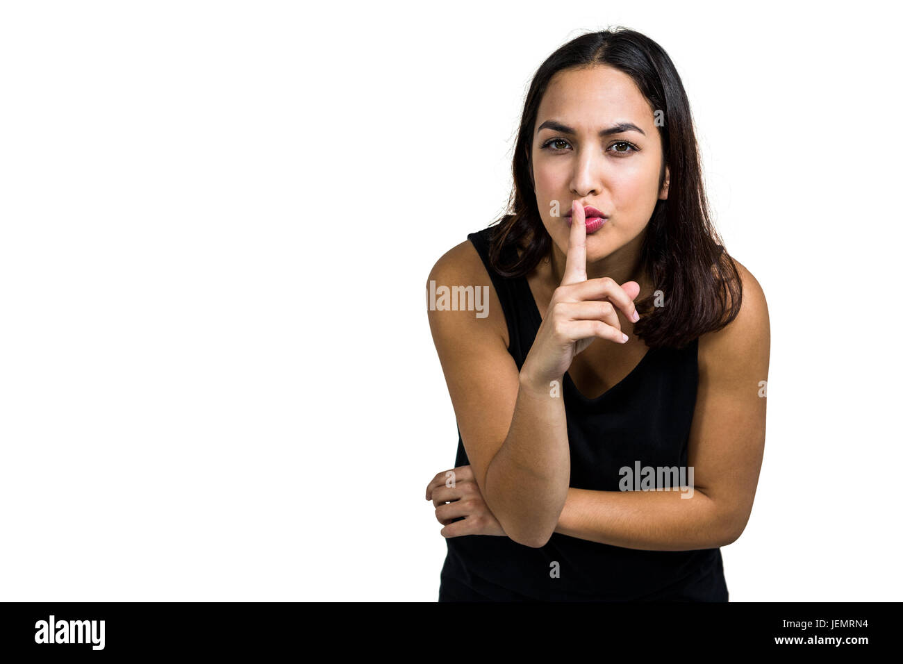 Finger on lips symbol hi-res stock photography and images - Alamy
