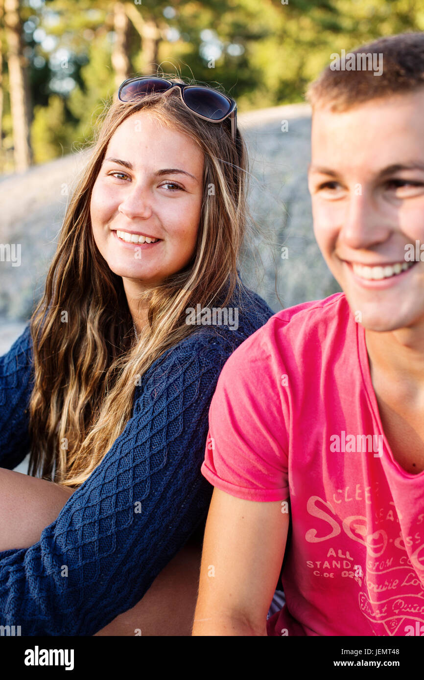 Two teenagers real life hi-res stock photography and images - Alamy
