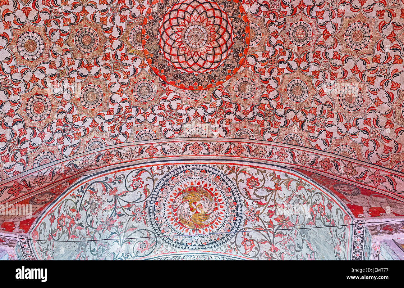 UDUNUWARA, SRI LANKA - NOVEMBER 29, 2016: The elements of the ceiling ...