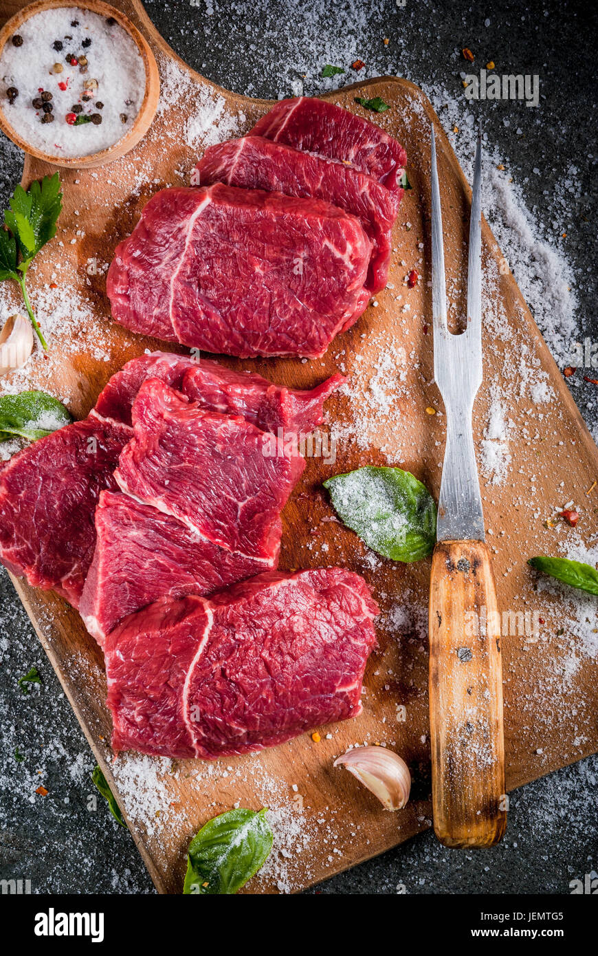 Fresh beef tenderloin frying hi-res stock photography and images - Alamy