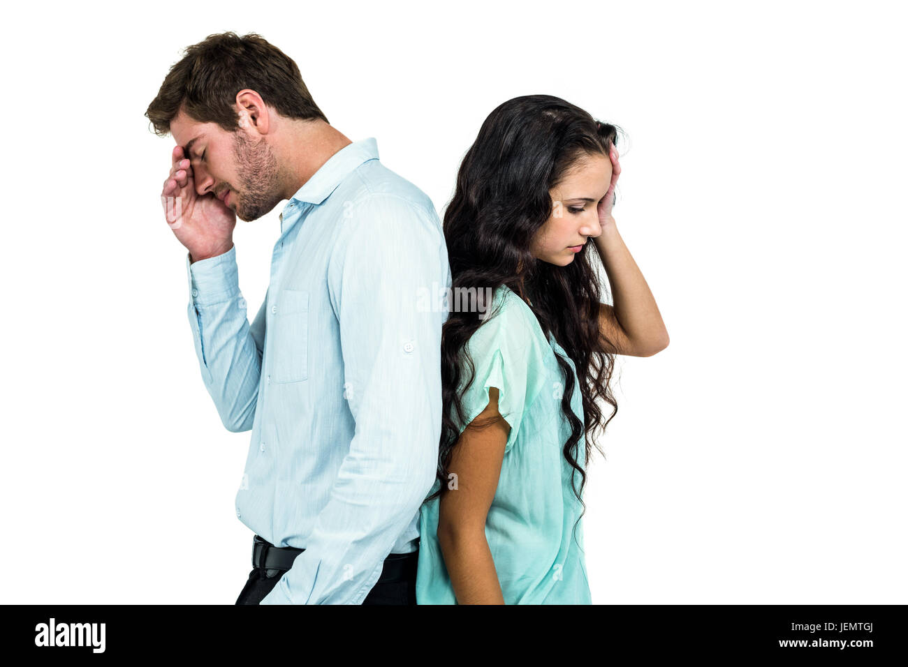 Upset couple standing back hi-res stock photography and images - Alamy