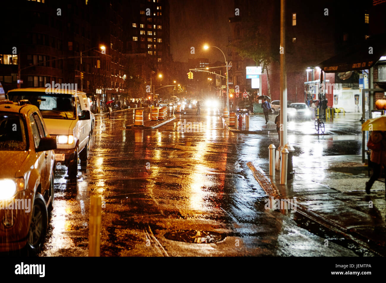 City traffic at night Stock Photo - Alamy