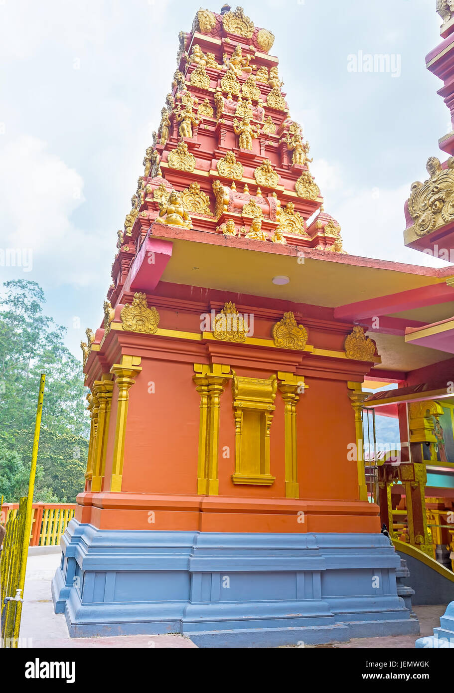 The bright colors and interesting architecture of restored Seetha Amman ...