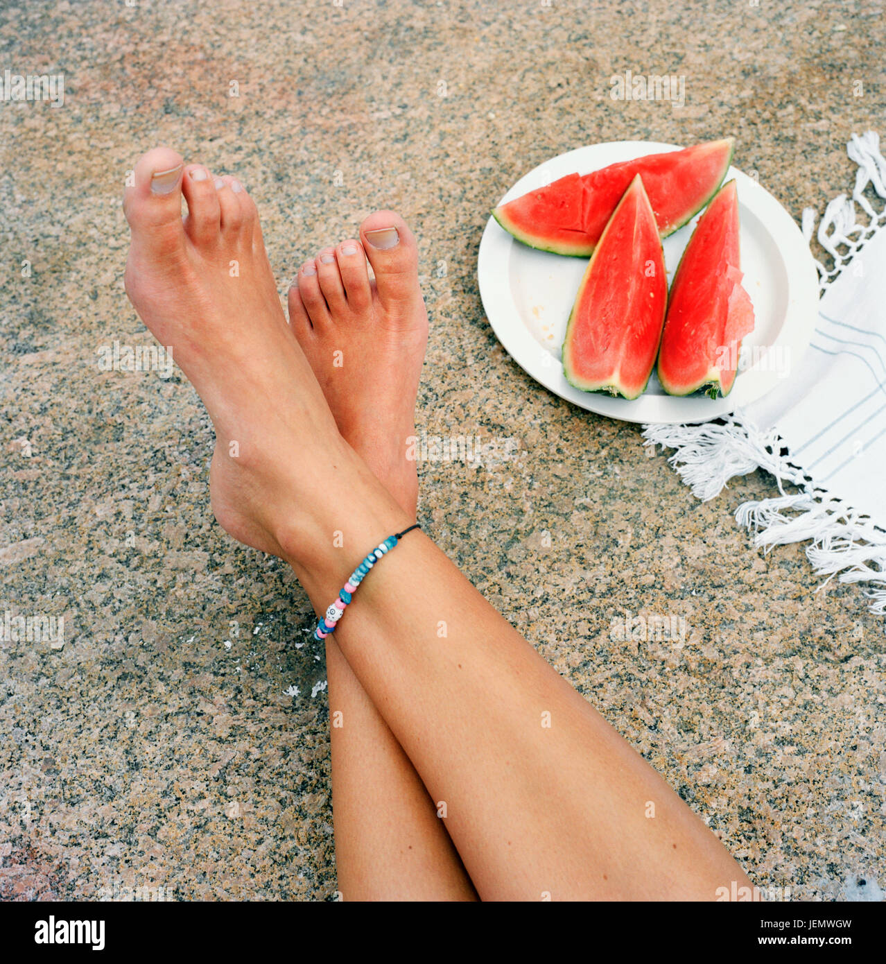 Low section womans feet hi-res stock photography and images - Alamy