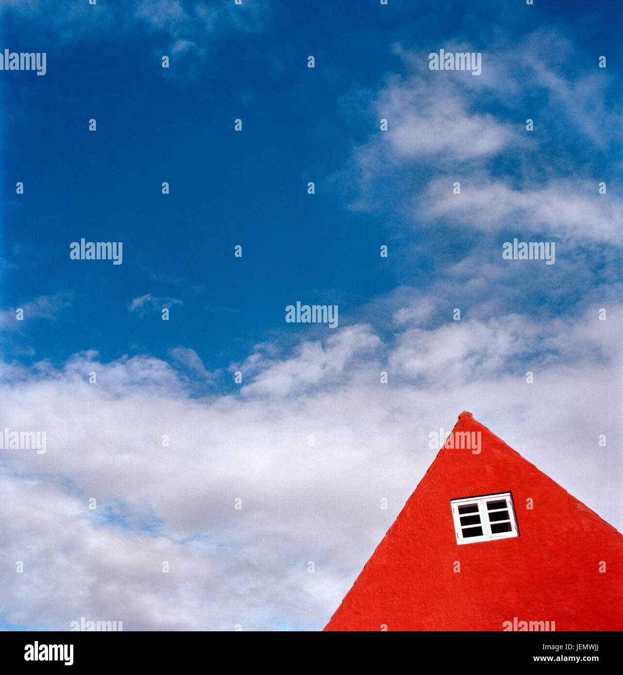 Red building against sky Stock Photo - Alamy