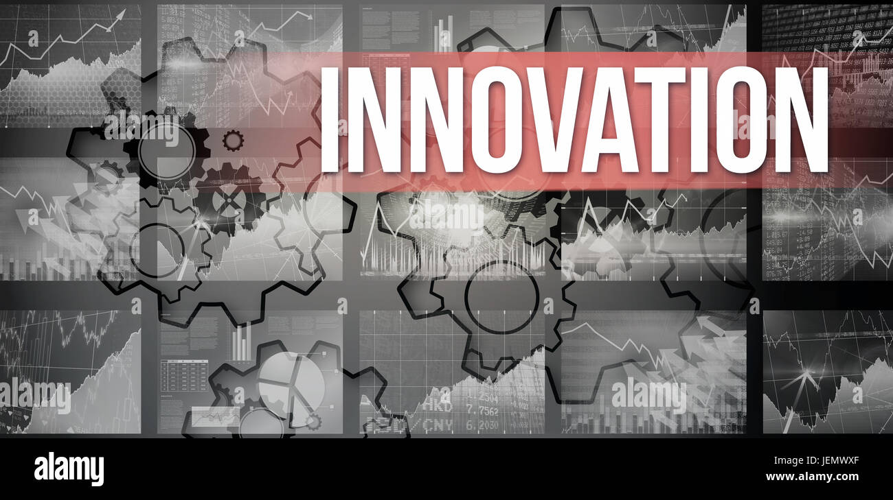 Innovation against turning cogs Stock Photo - Alamy