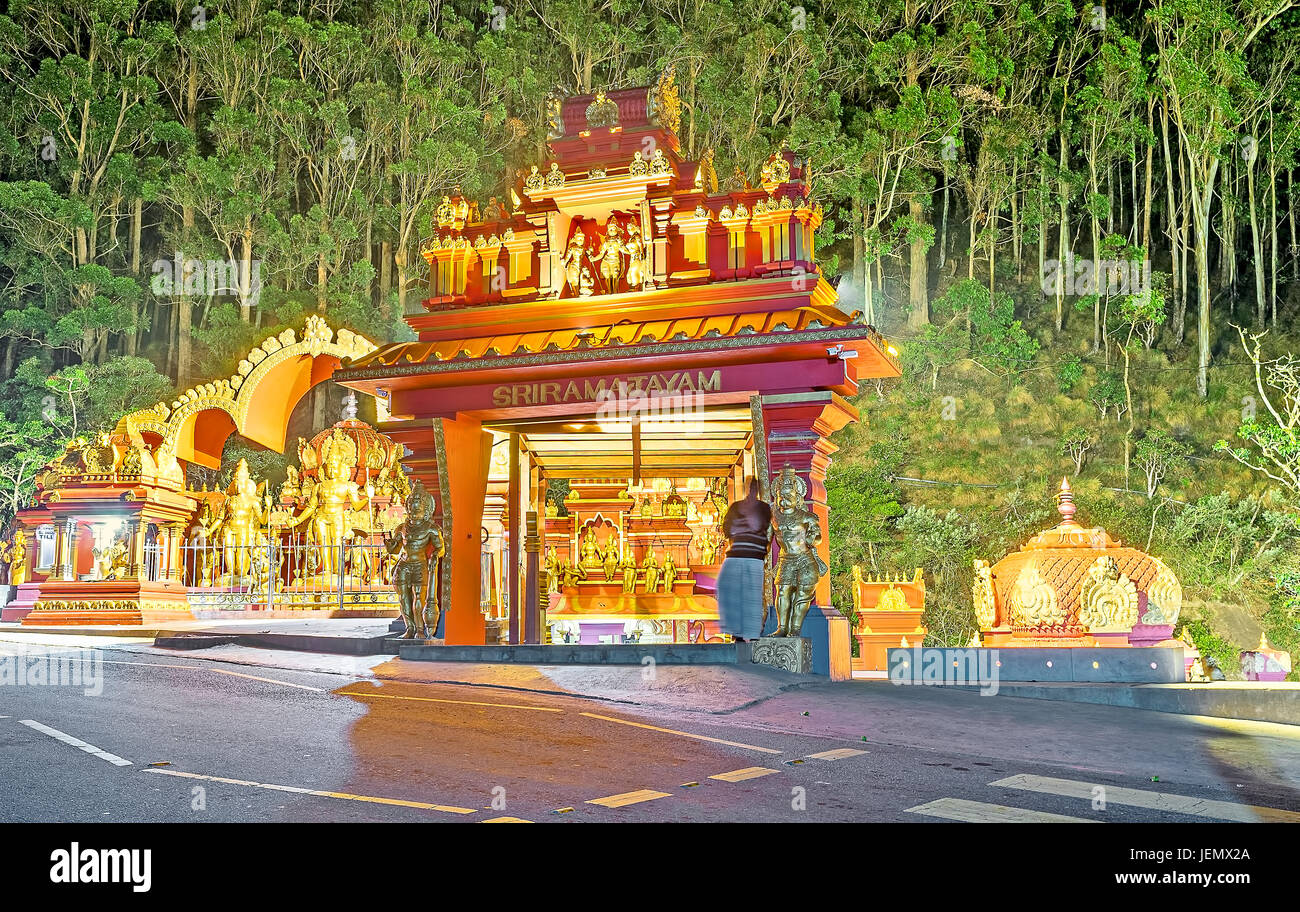 NUWARA ELIYA, SRI LANKA- NOVEMBER 29, 2016: The entrance gate to the ...