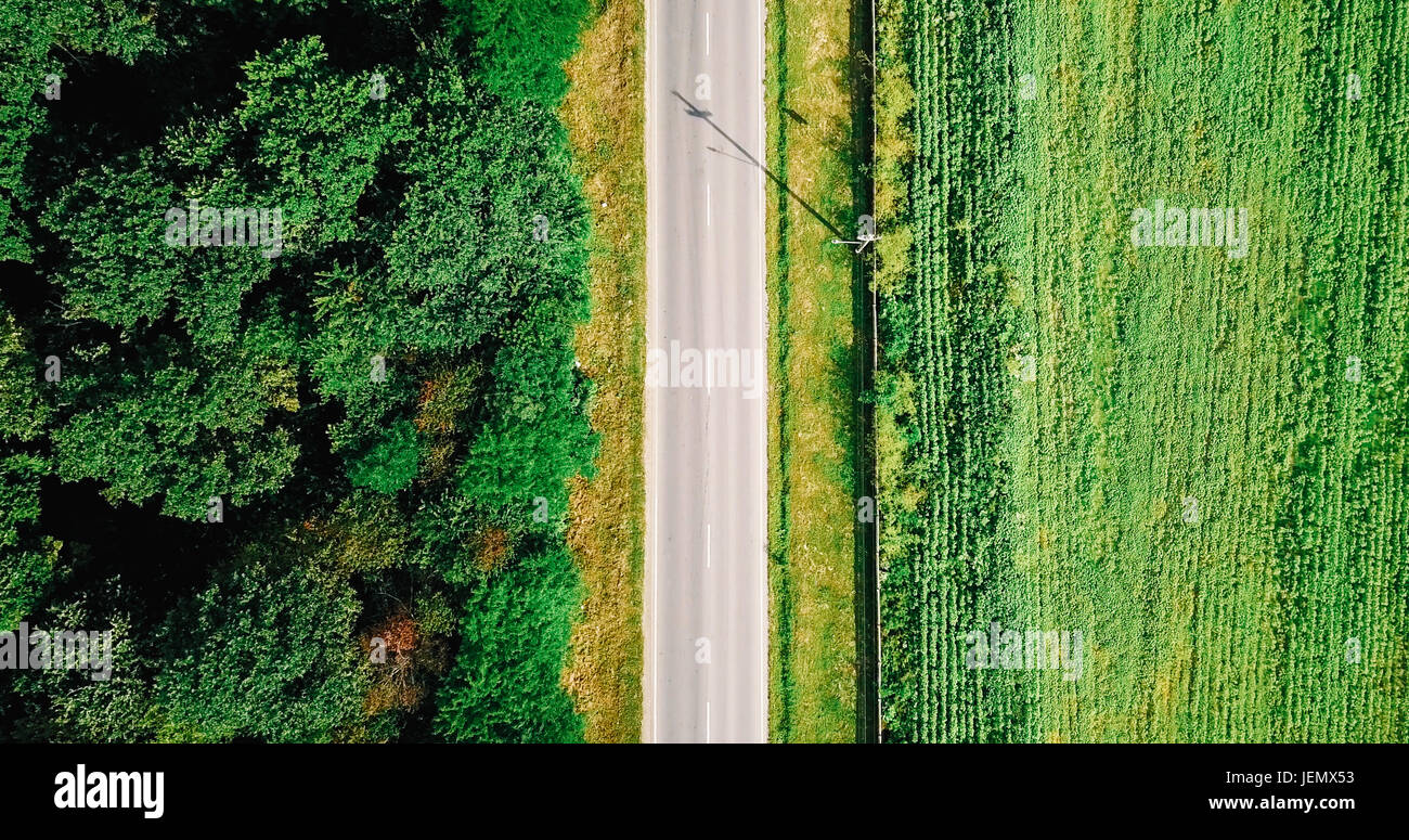 Drone view of road hi-res stock photography and images - Alamy