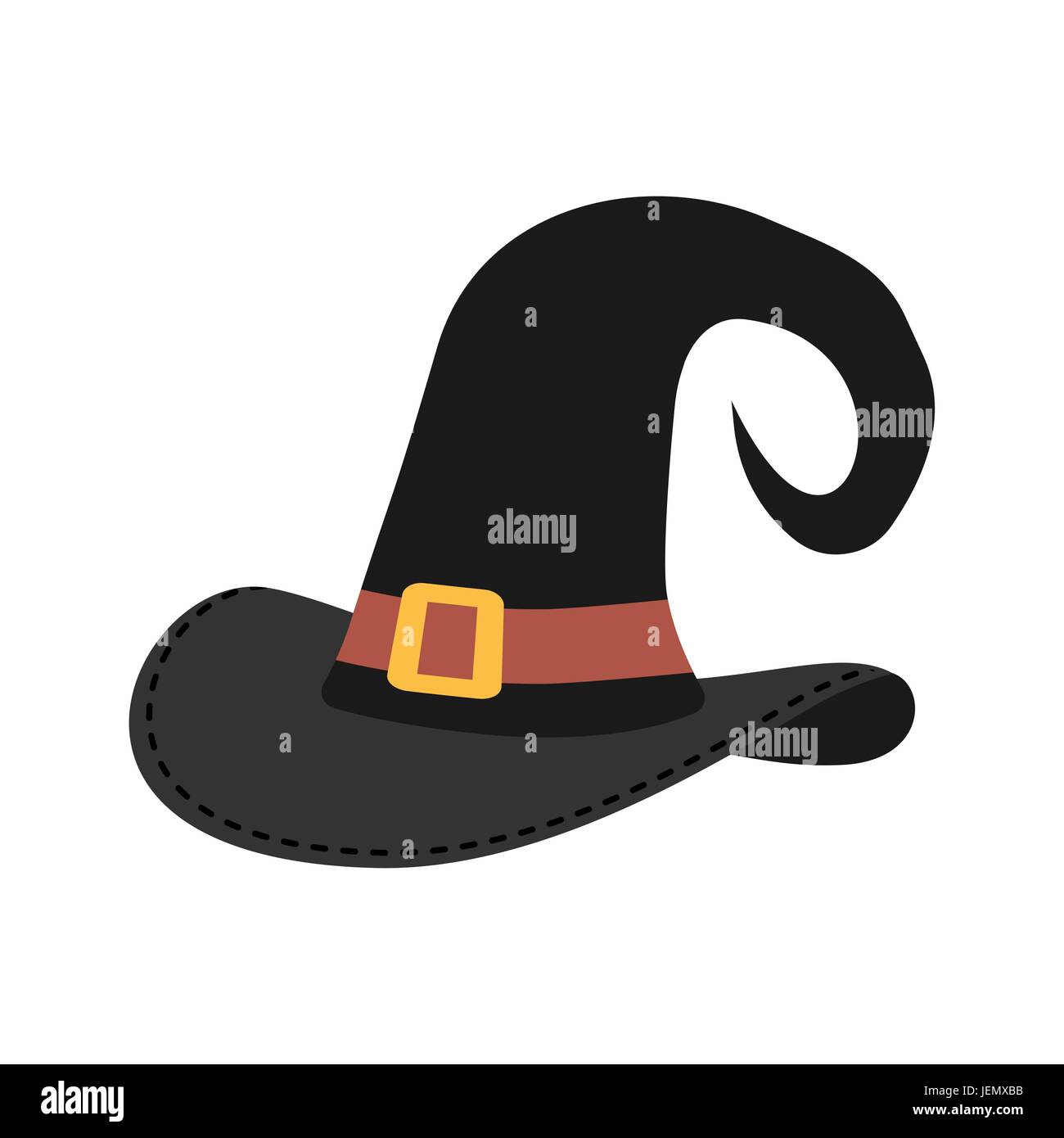 Hat witch isolated. Magic cap enchantress on White Background Stock ...