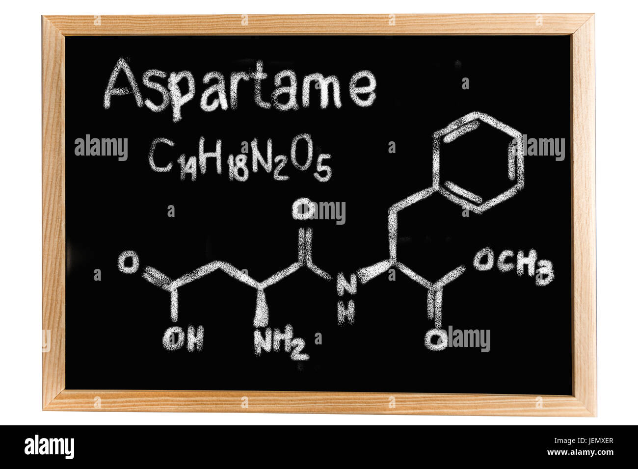 Blackboard with the chemical formula of Aspartame Stock Photo - Alamy