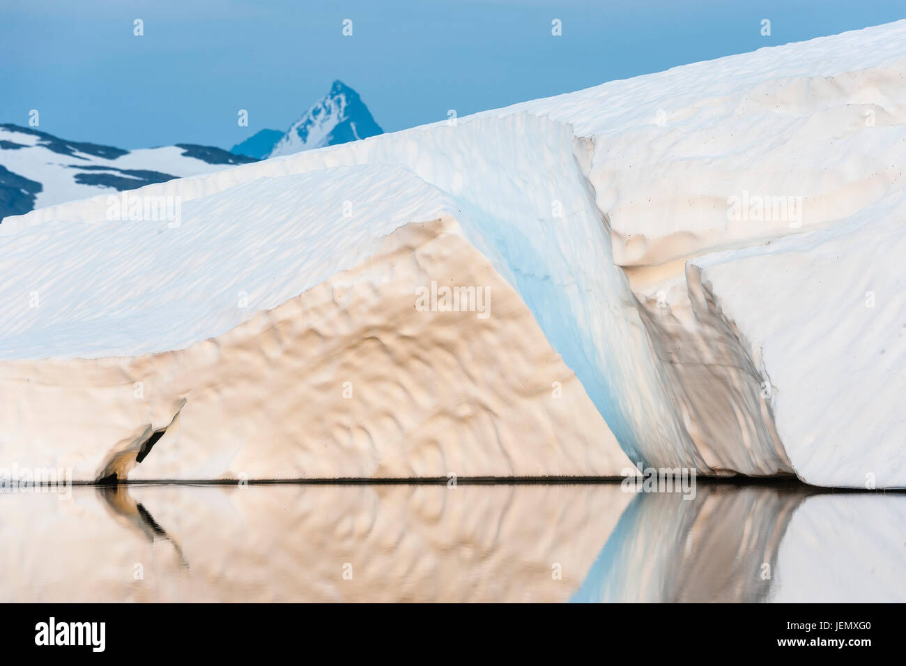 Ice reflecting in water Stock Photo - Alamy