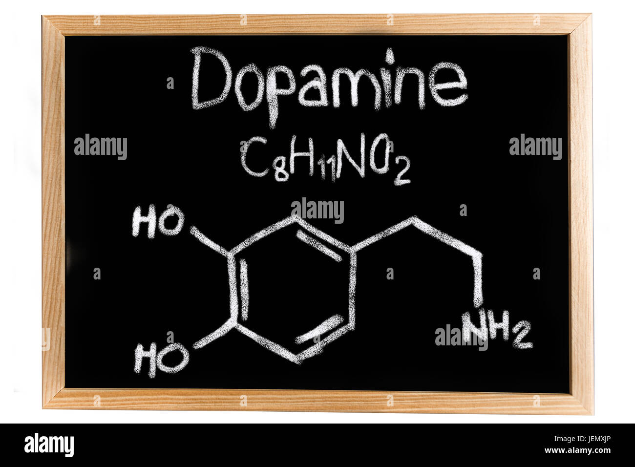 Blackboard with the chemical formula of dopamine Stock Photo - Alamy