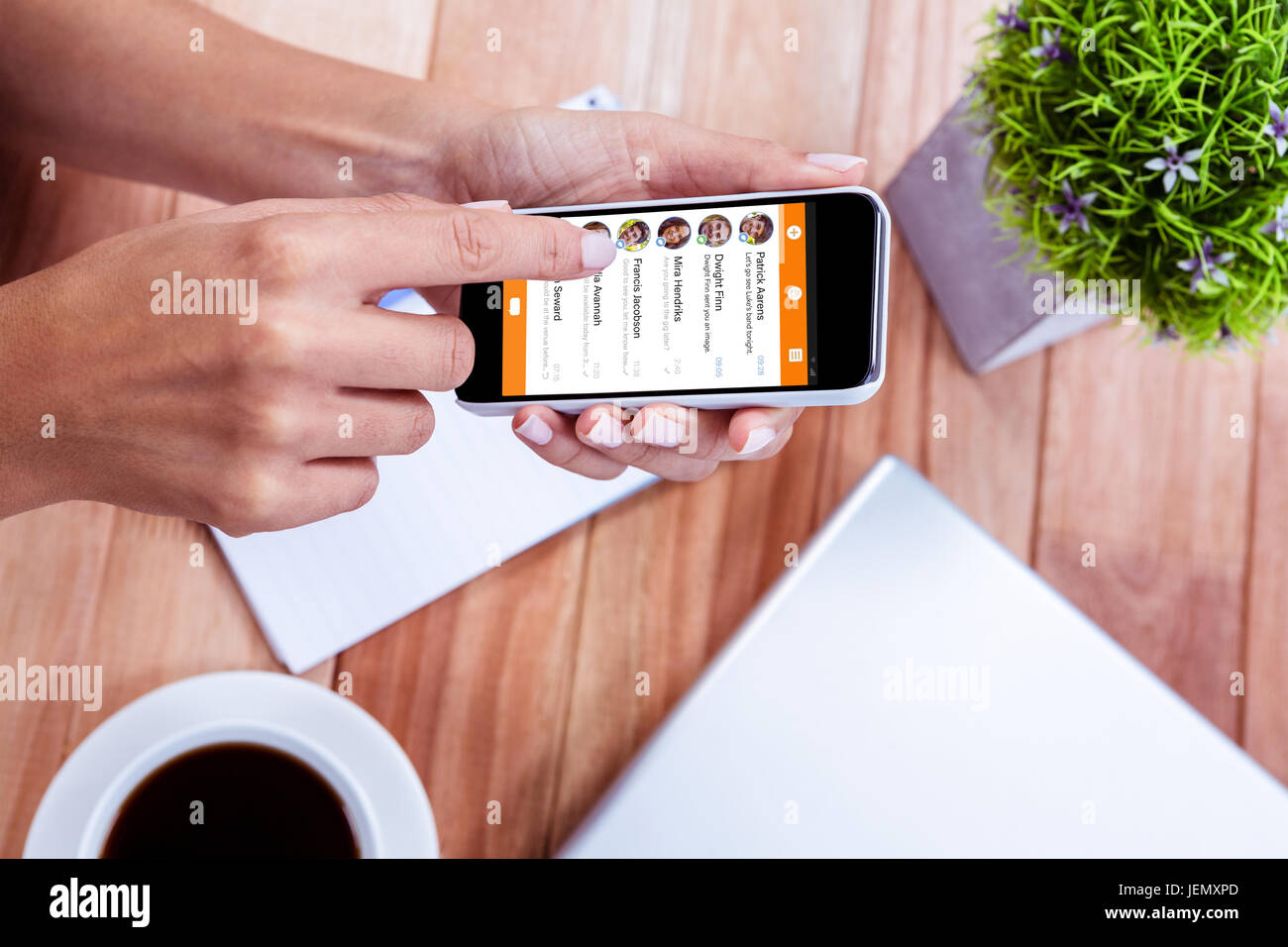 Composite image of smartphone app menu Stock Photo - Alamy