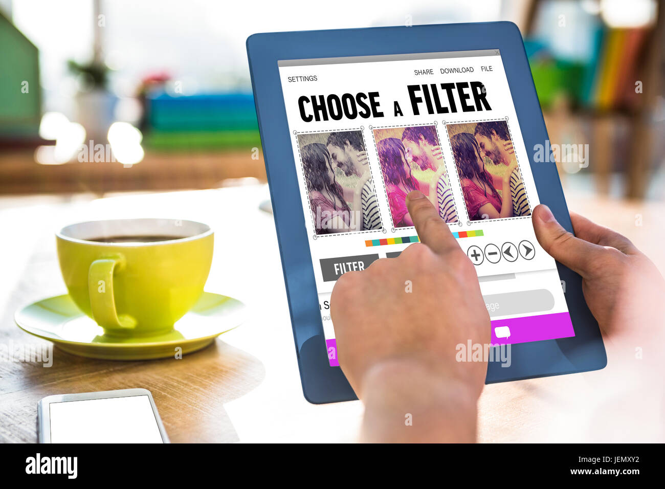 Composite image of smartphone app menu Stock Photo - Alamy