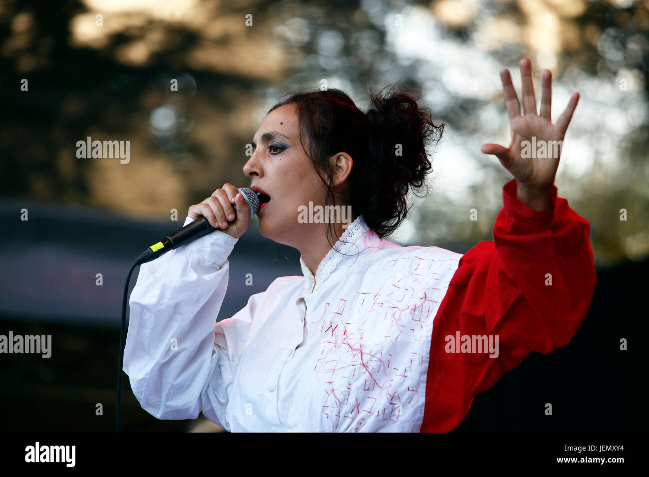 PRAGUE, CZECH REPUBLIC - JUNE 18, 2017: Israeli vocalist Victoria Hanna ...