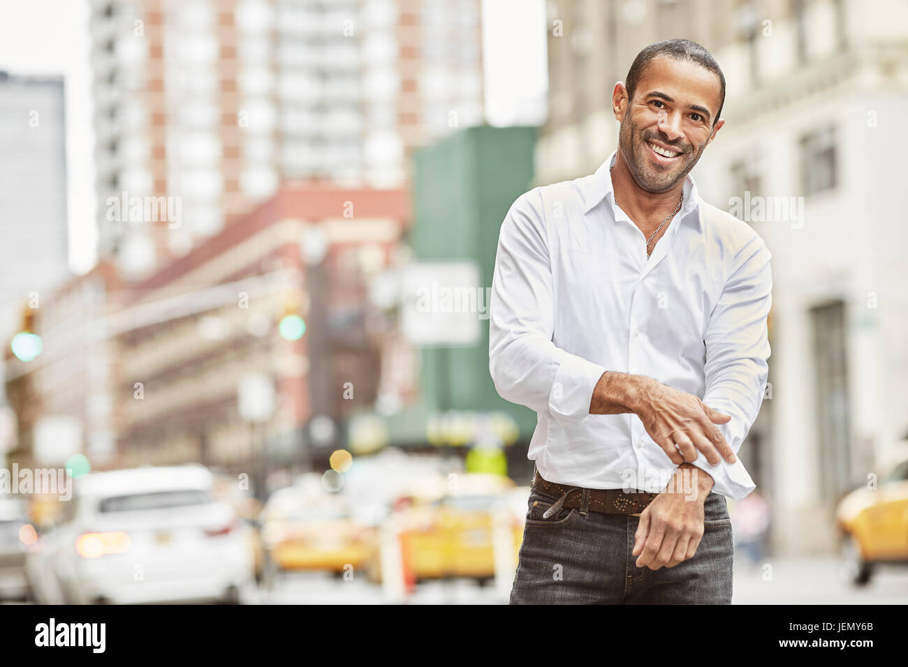 Portrait of smiling man Stock Photo - Alamy