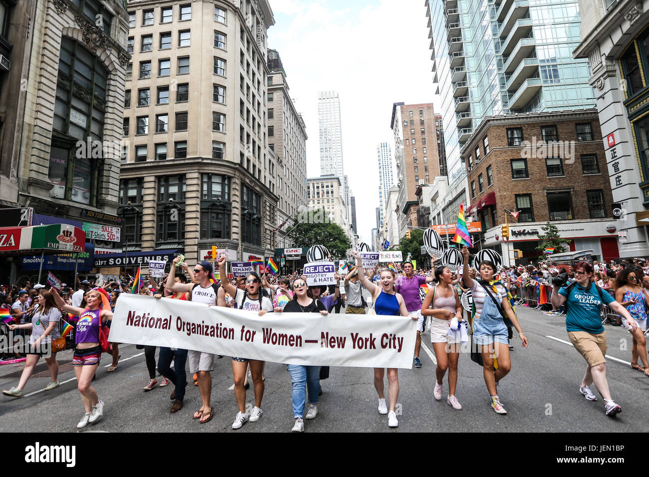 New York, USA. 25th Jun, 2017. Participants during the LGBT Pride ...