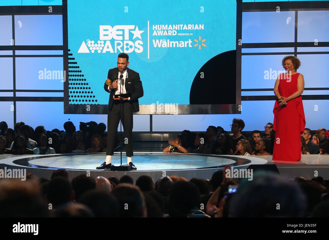 Los Angeles, Ca, USA. 25th June, 2017. Chance The Rapper and Debra L ...