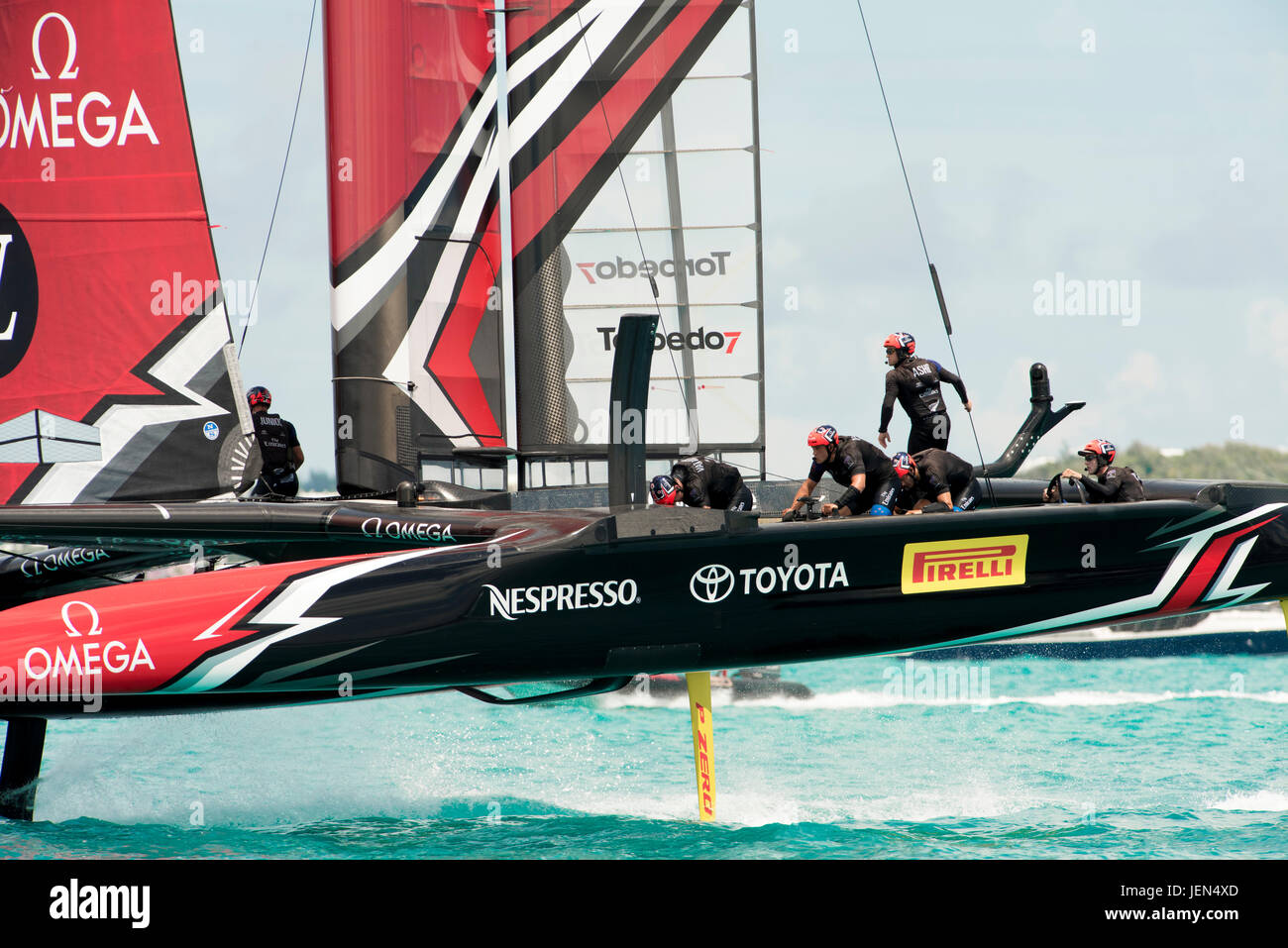 The Great Sound, Bermuda. 26th June, 2017. Emirates Team New Zealand ...