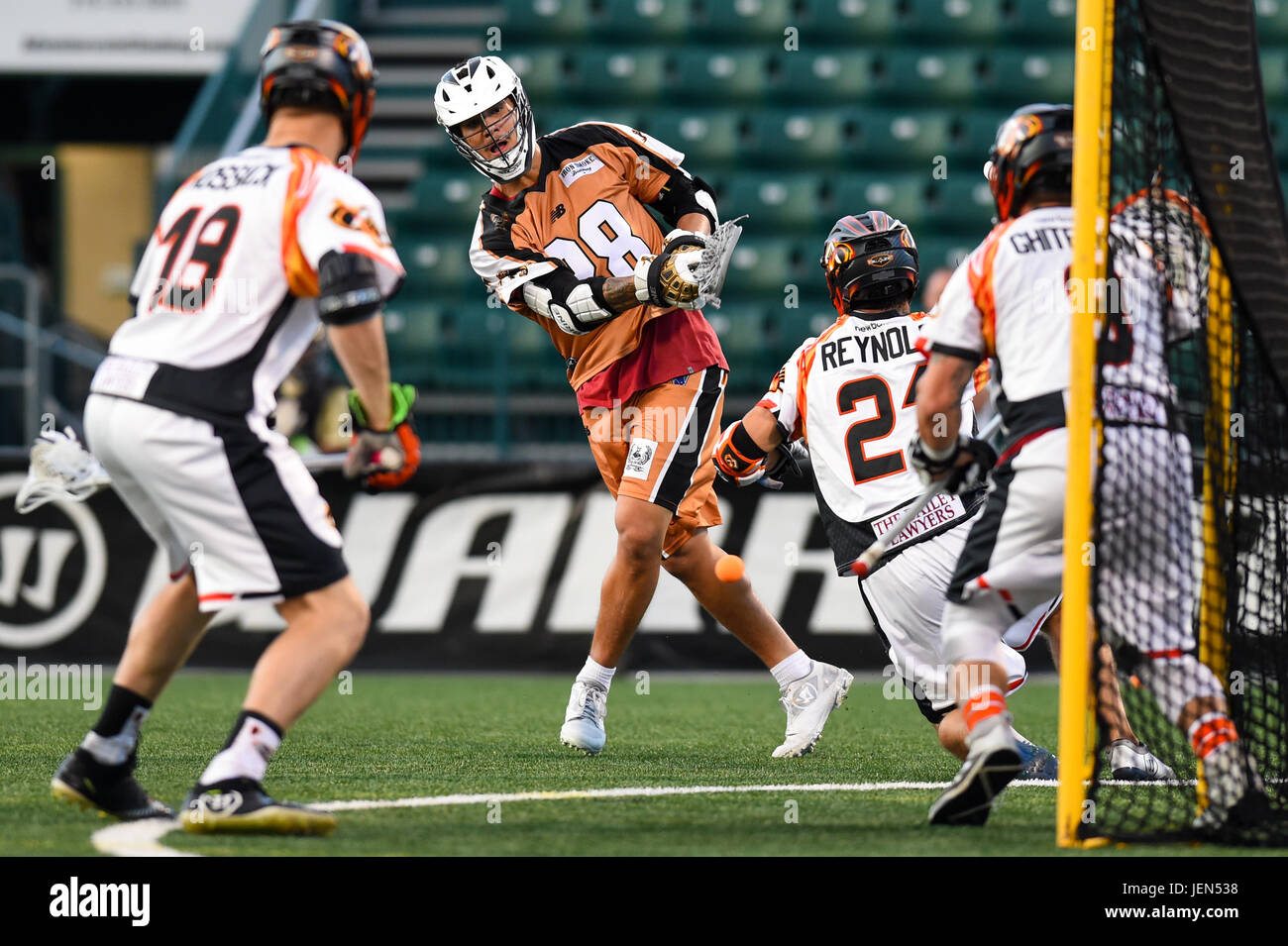 Overtime. 24th June, 2017. Rochester Rattlers midfielder Zed Williams ...