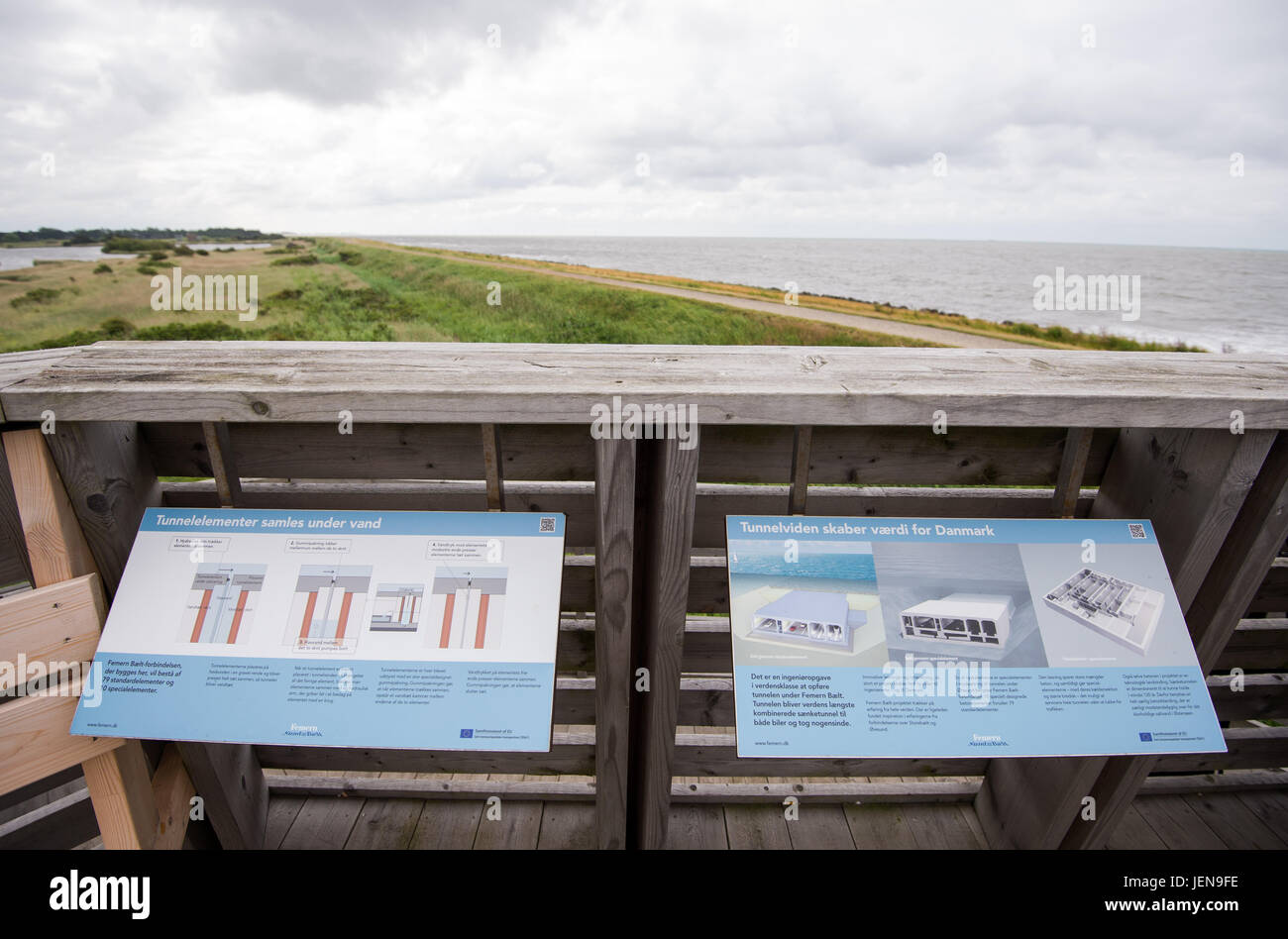Rodby, Denmark. 13th June, 2017. Information plaques can be seen at the ...