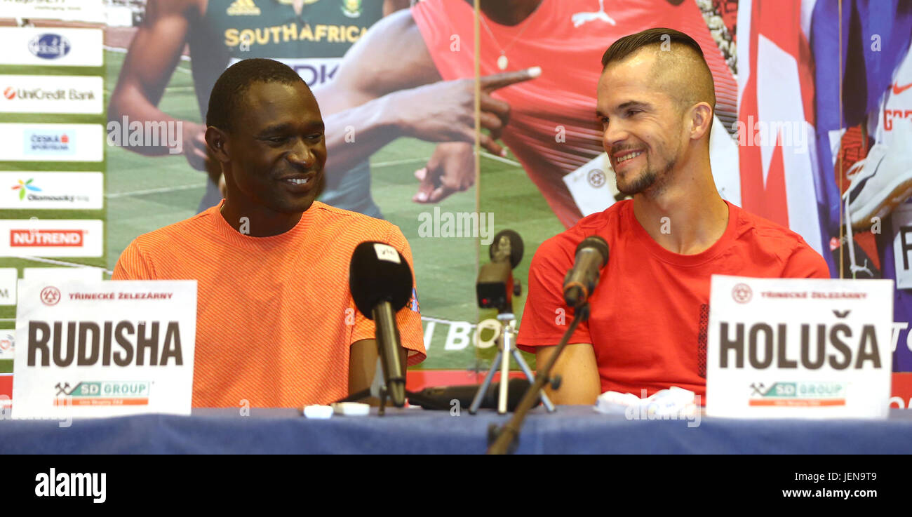 Ostrava, Czech Republic. 27th June, 2017. From left athletes David ...