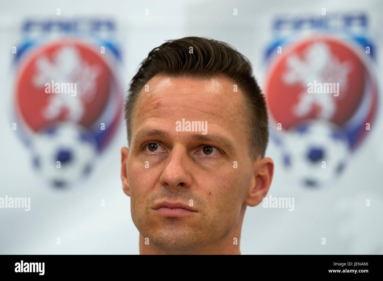 Secretary General of the FACR Rudolf Repka attends the press conference ...