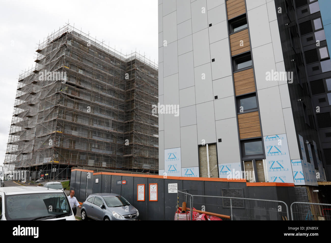 High rise tower block external cladding hi-res stock photography and ...