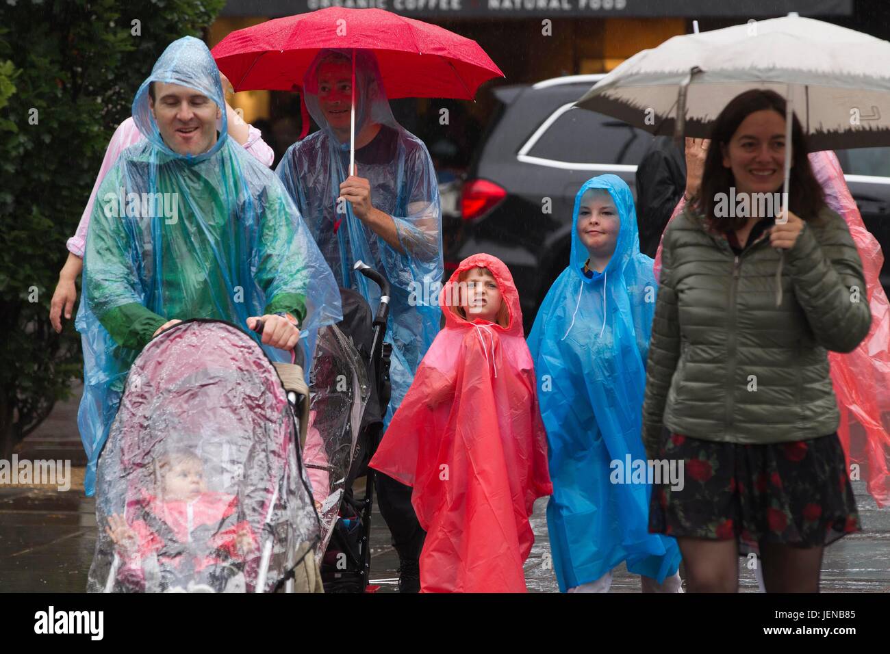 South Kensington, London, UK. 27th Jun, 2017. Rain showers across ...