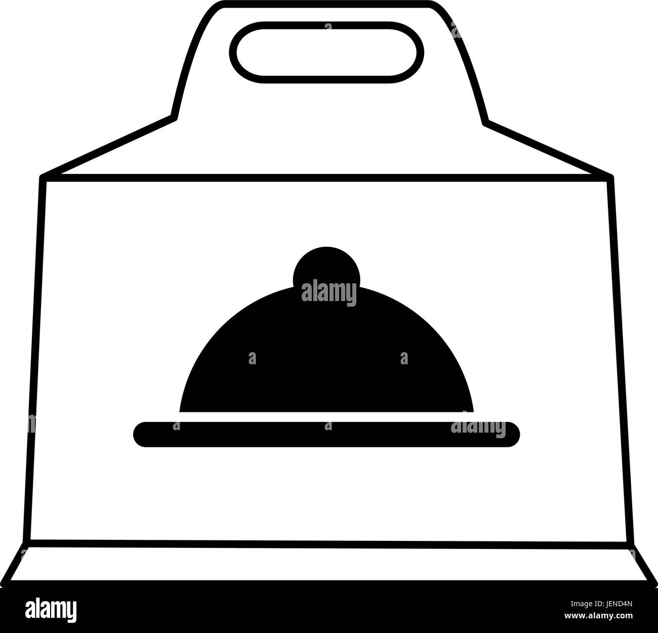 box with platter symbol food delivery icon image Stock Vector Image ...