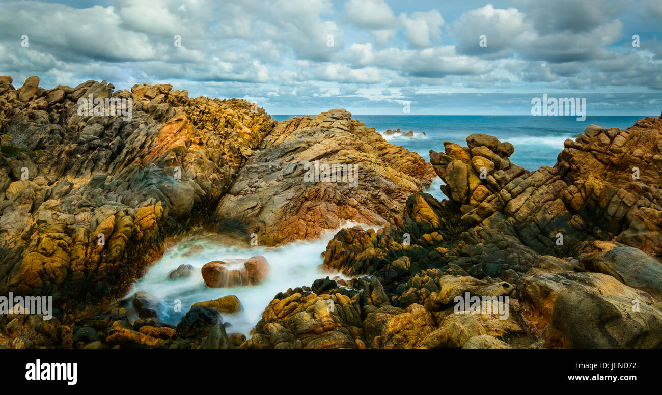 Waves breaking on canal rocks hi-res stock photography and images - Alamy