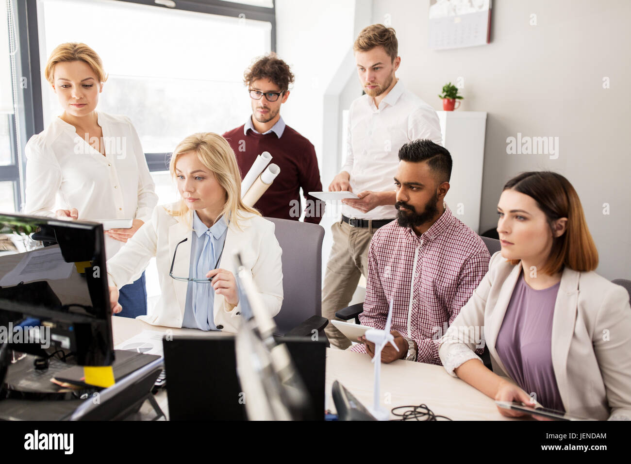 business team developing renewable energy project Stock Photo - Alamy