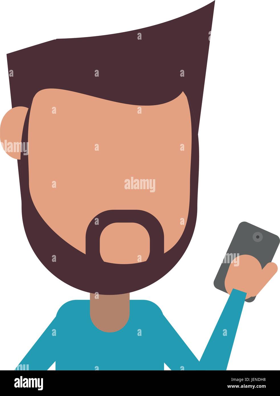 faceless person using smartphone icon image Stock Vector Image & Art ...
