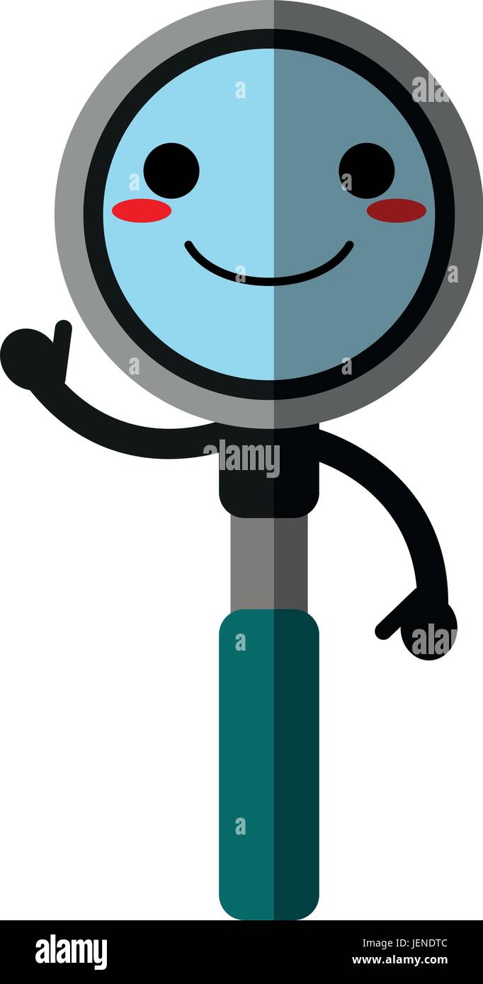 Kawaii magnifying glass icon hi-res stock photography and images - Alamy