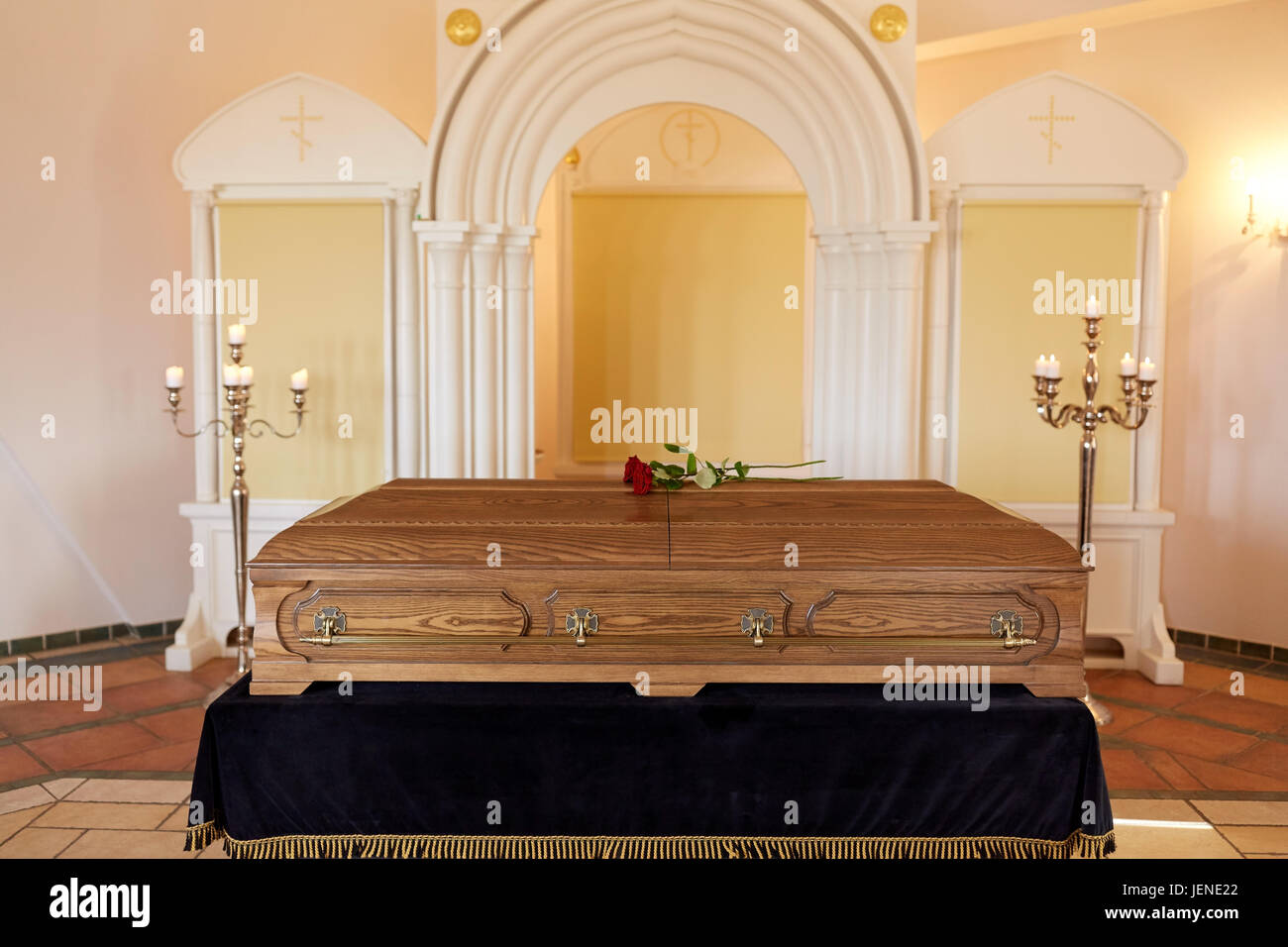 coffin at funeral in orthodox church Stock Photo - Alamy
