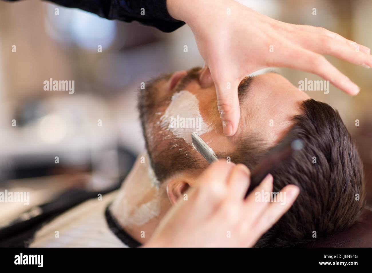 Shaving man hi-res stock photography and images - Alamy