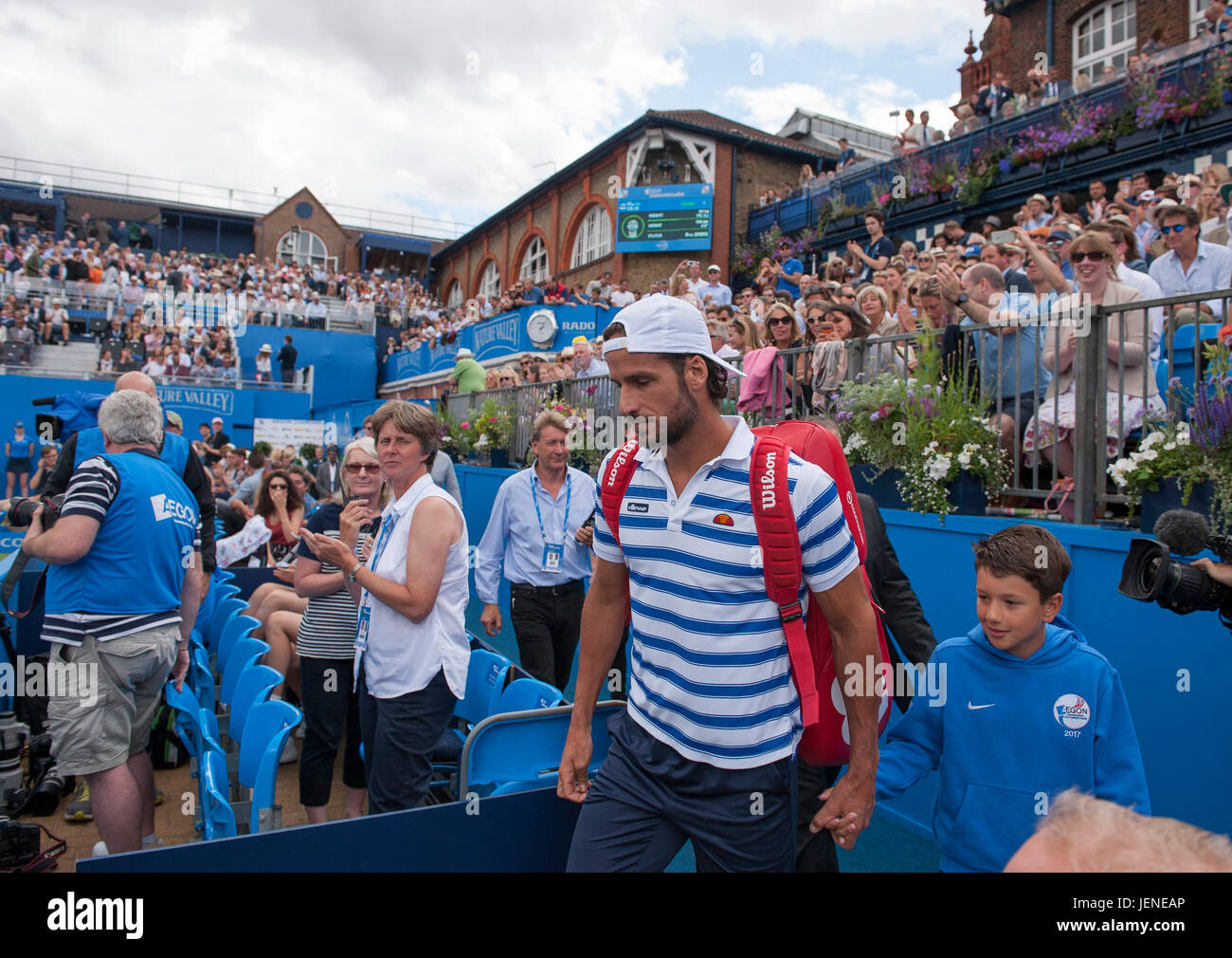 25th June 2017. Mens singles finals match at the 2017 Aegon ...