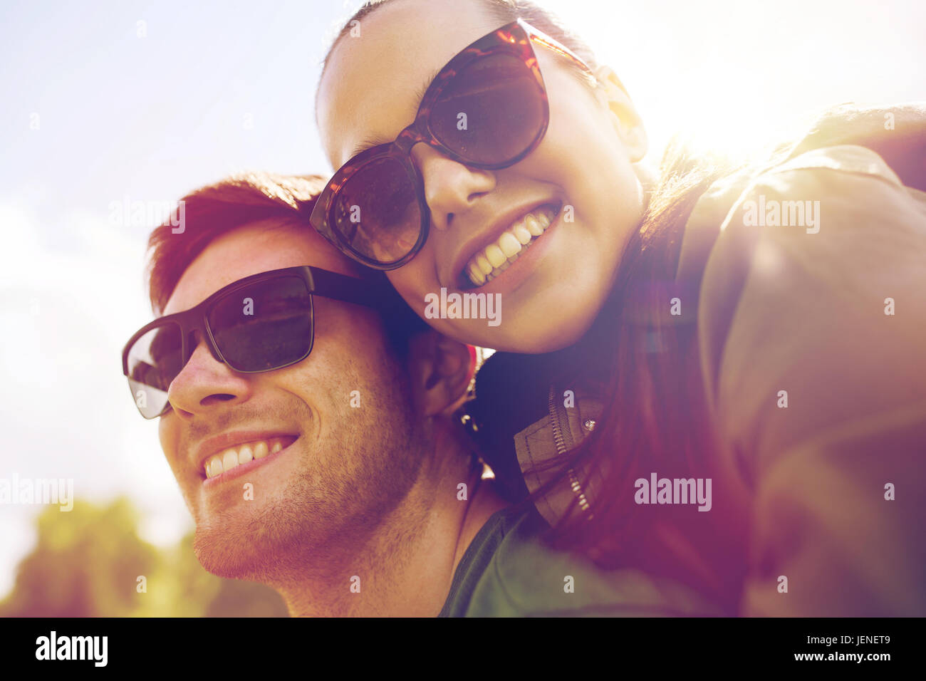 happy couple having fun outdoors Stock Photo - Alamy