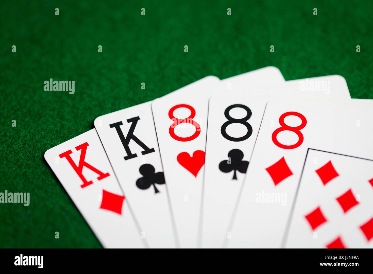Playing cards full house kings hi-res stock photography and images - Alamy