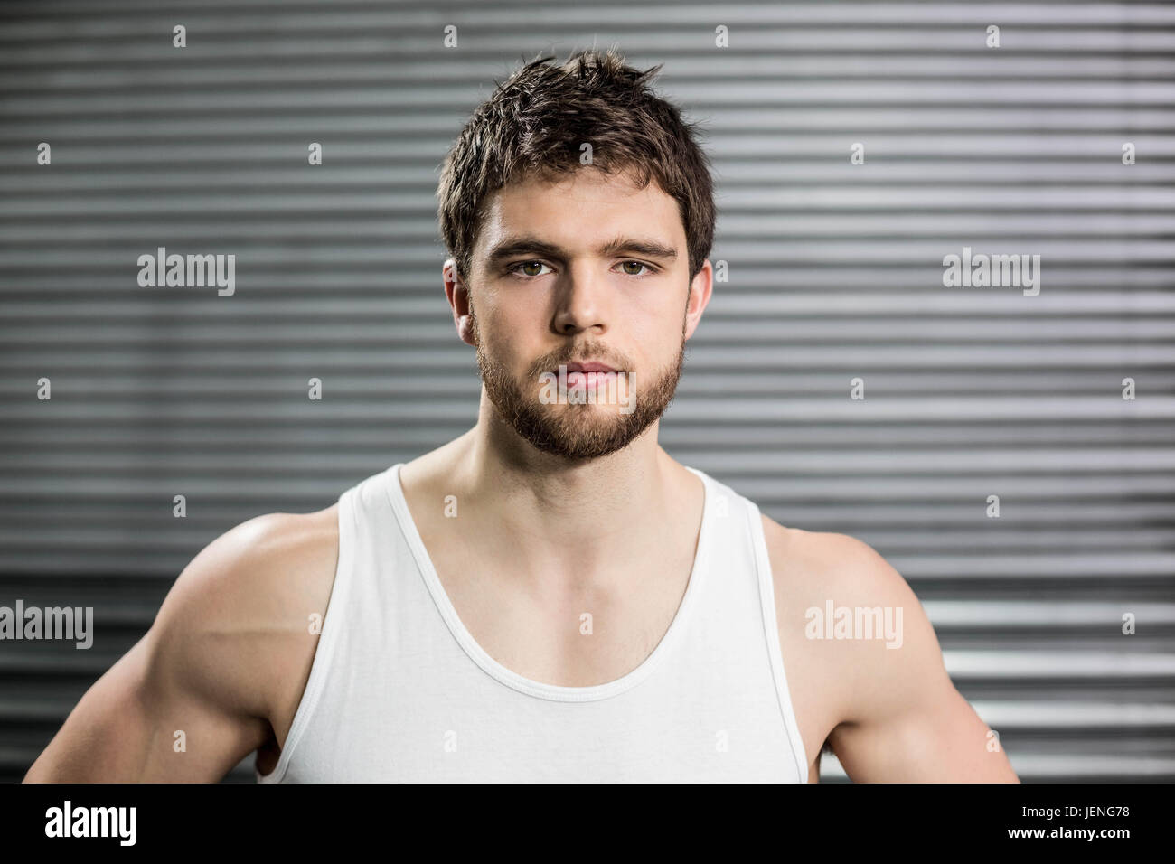 Portrait of fit man Stock Photo - Alamy